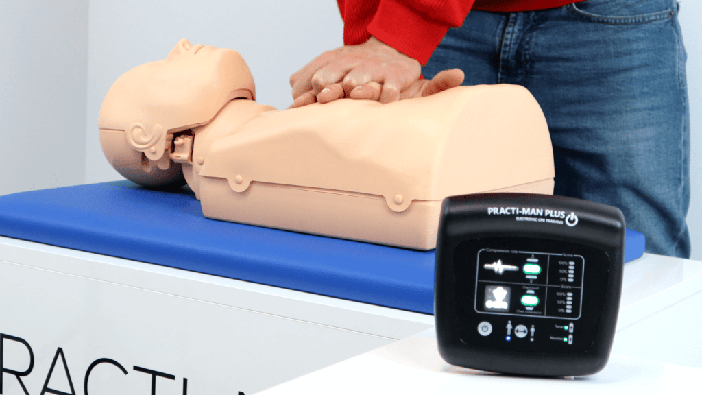PRACTIMAN PLUS: Manequim CPR com monitor digital