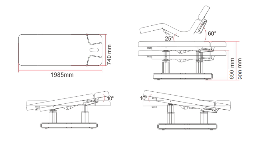 MUSE: Tabela SPA com 4 motores + base com LED - Material de ...