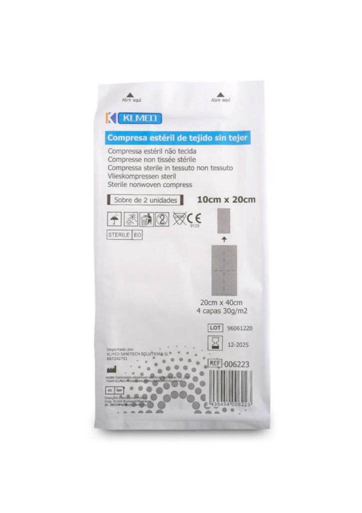 Compressas de gaze TST esterilizadas (2 unidades/envelope) (10cm x 20cm ...